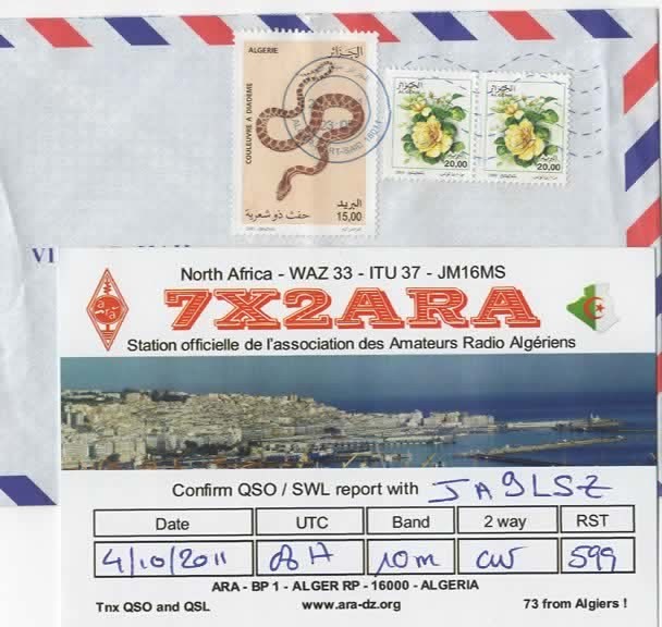 7X2ARA(10m)のQSLが到着: JA9LSZ Blog