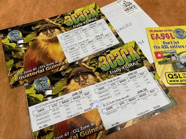 3C3CA（Equatorial Guinea）のカードが到着: JA9LSZ Blog