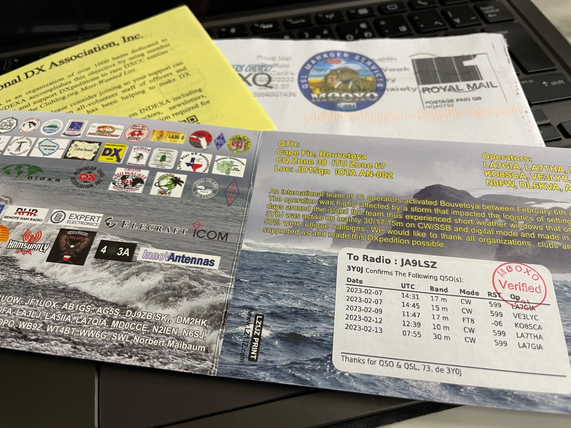 3Y0JのQSLが到着！: JA9LSZ Blog