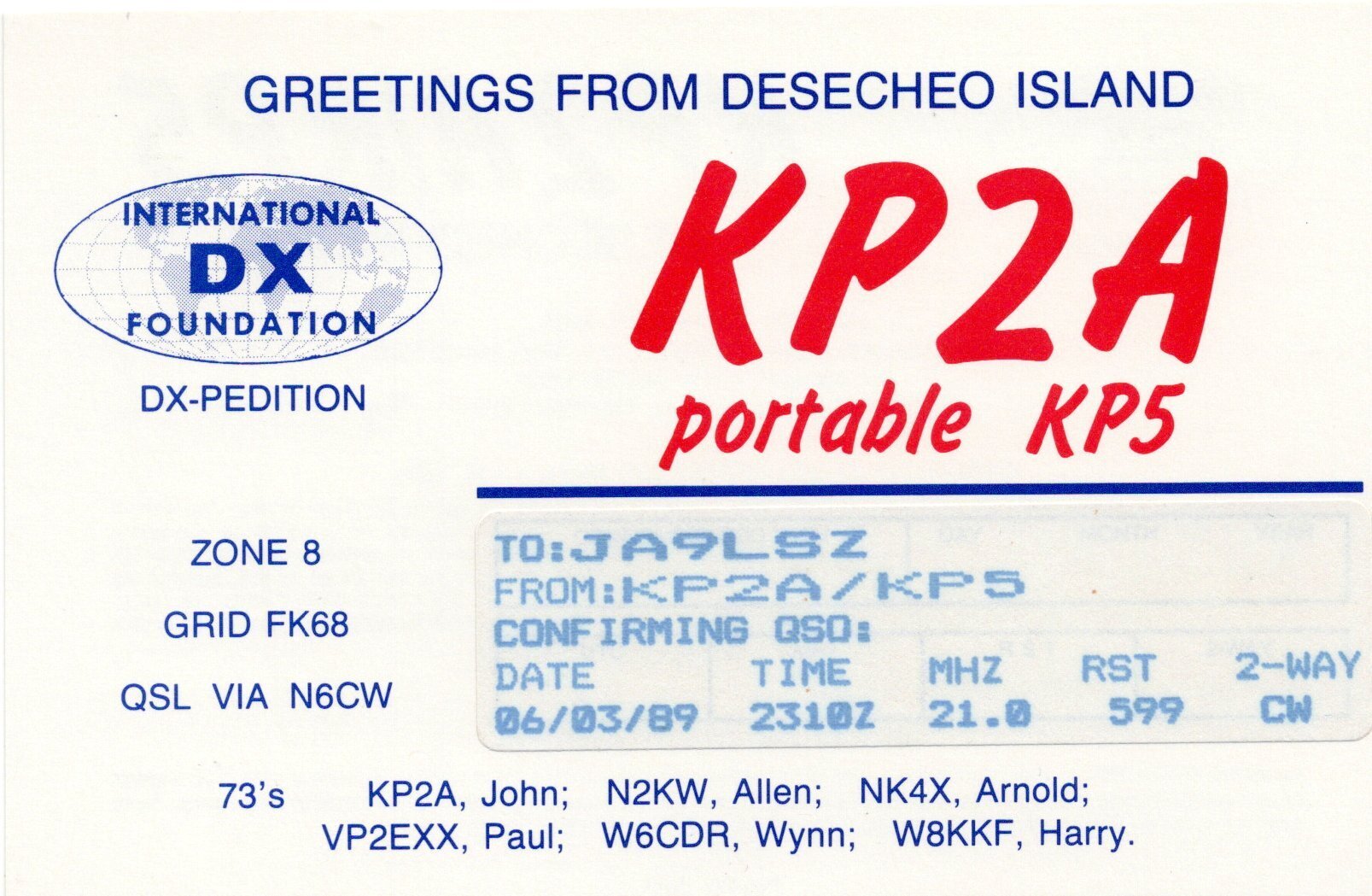 KP5/NP3VI(Desecheo Is)がQRV開始！: JA9LSZ Blog